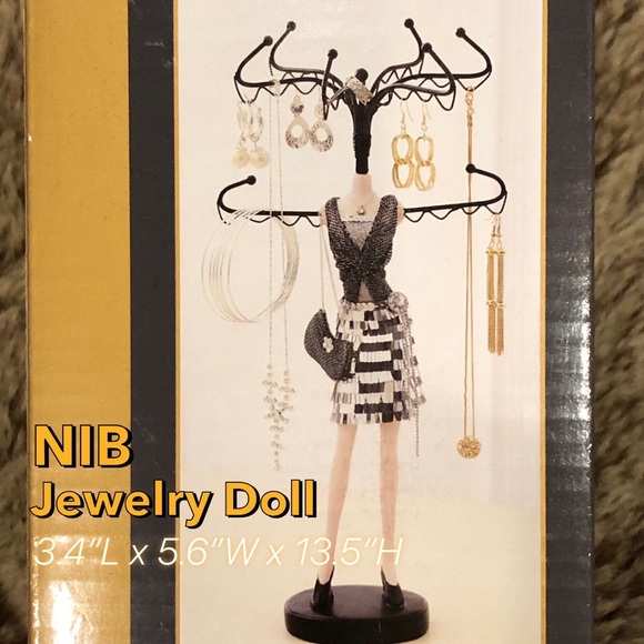 Bed Bath & Beyond | Storage & Organization | Nib Rachel Jewelry Doll With Eight Hooks Organizer ...